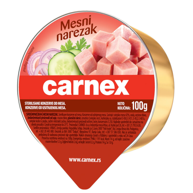 Mesni narezak CARNEX folija 100g